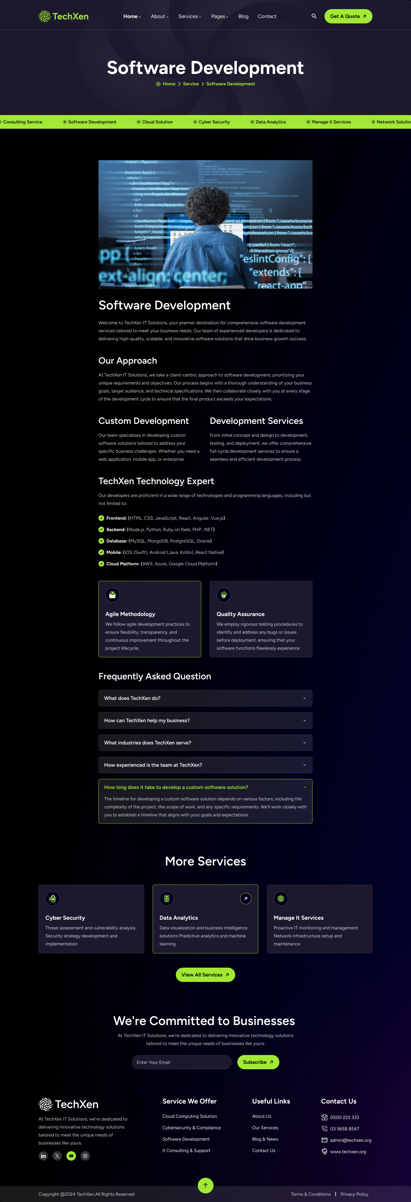 Techxen - IT Solutions & Technology Startup Figma Template by VikingLab